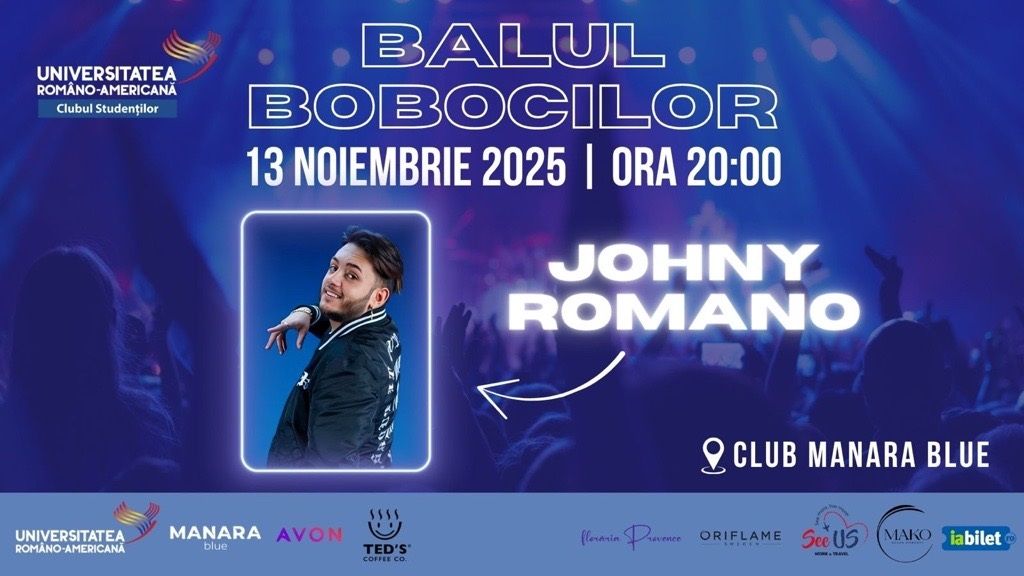 Bilete Balul Bobocilor URA 2025 - Concert Johny Romano - 13 nov '25 ...