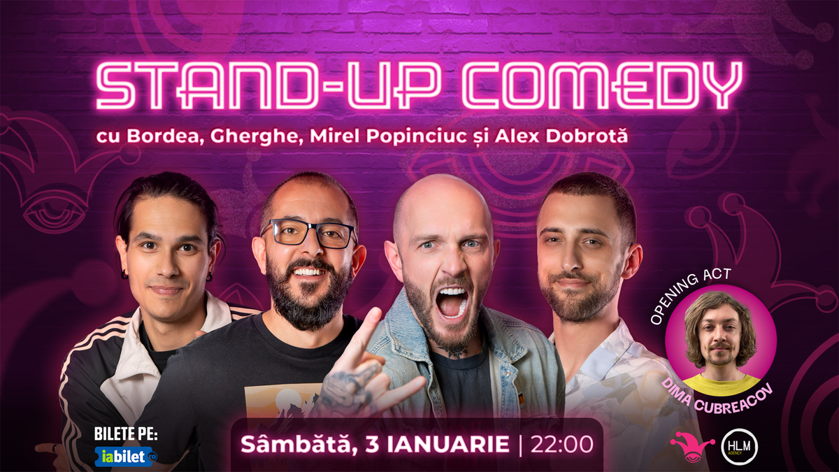 Bilete The Fool: Stand-up comedy cu Bordea, Gherghe, Mirel Popinciuc și ...