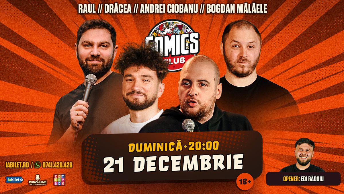 Bilete Stand-up cu Dracea, Andrei Ciobanu, Raul Gheba și Bogdan Mălăele ...