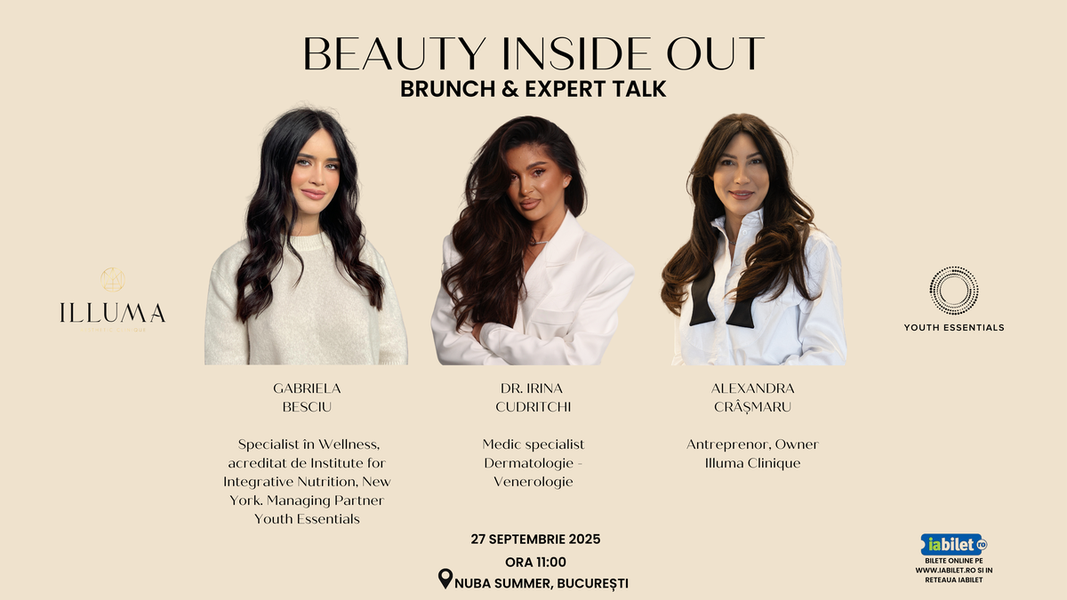 Bilete Beauty Inside Out - 27 sep '25, ora 11:00 - NUBA SUMMER VIBES ...