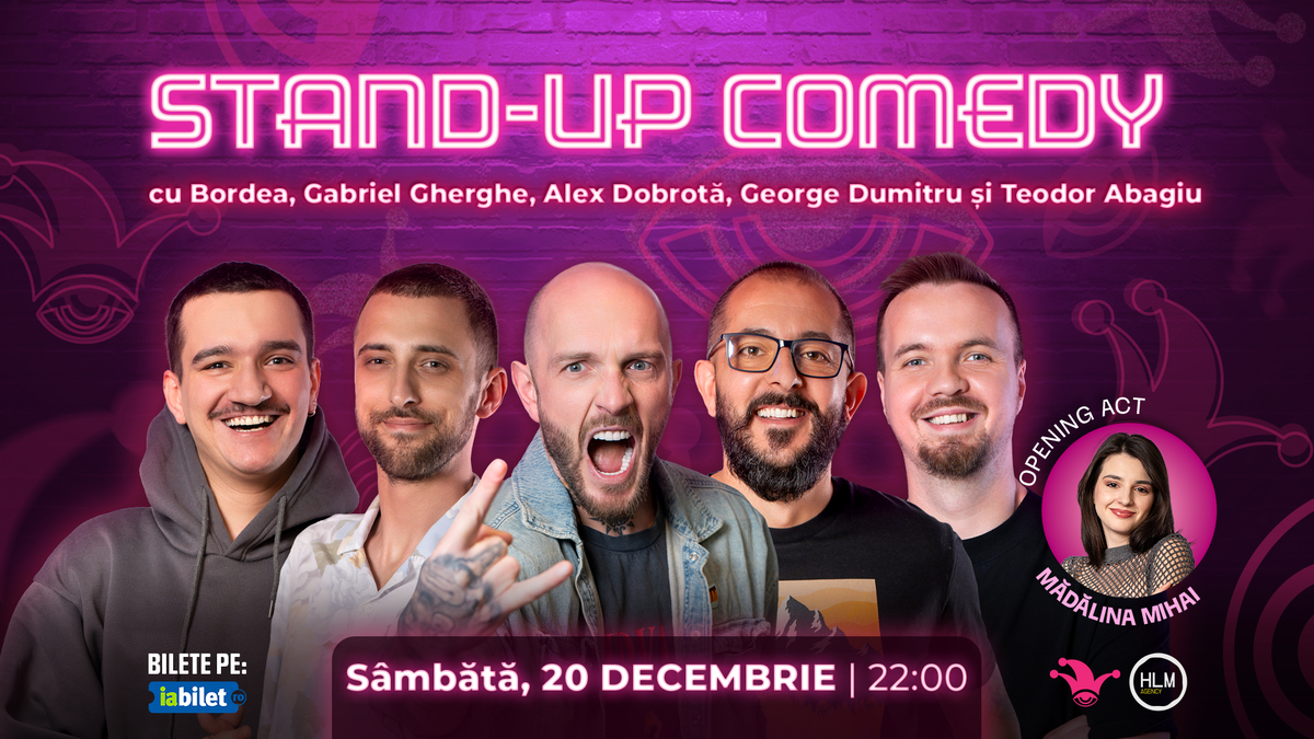 Bilete The Fool: Stand-up comedy cu Bordea, Gabriel Gherghe, Alex ...