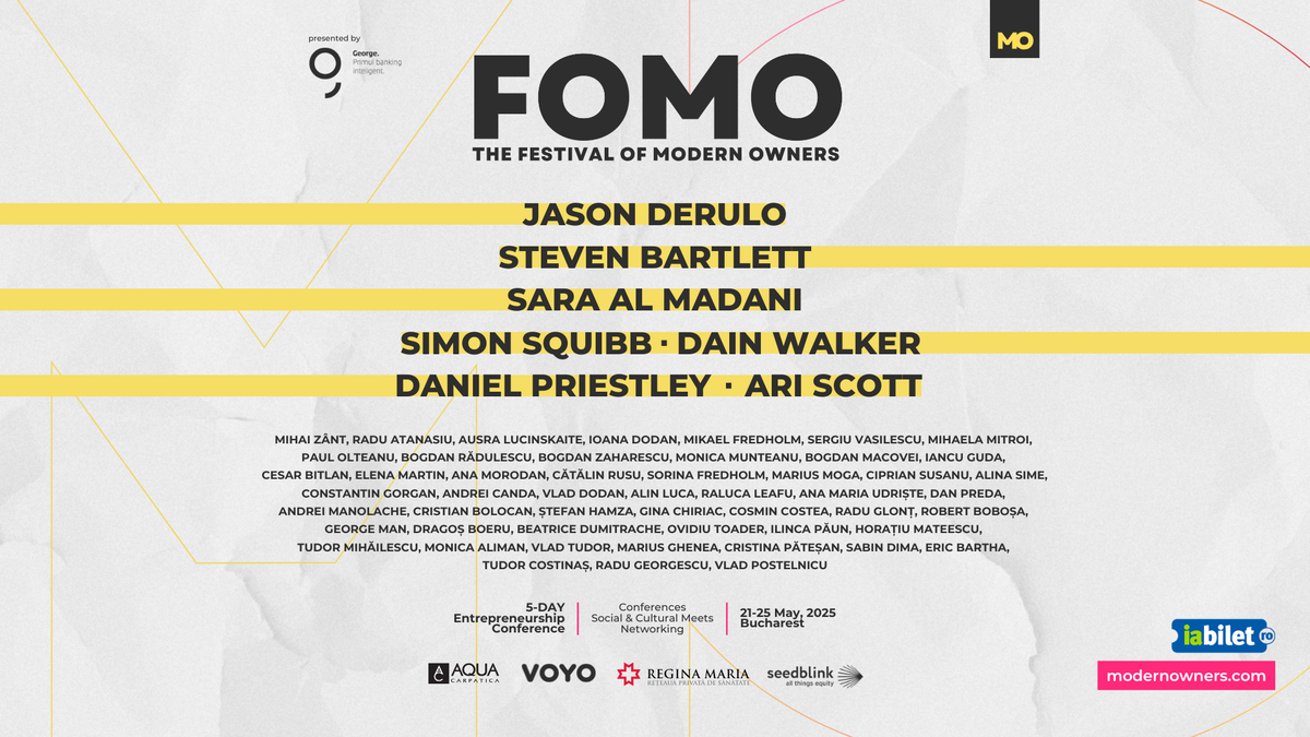 Bilete FOMO - The Festival Of Modern Owners - One Day Passes - 21-25 ...