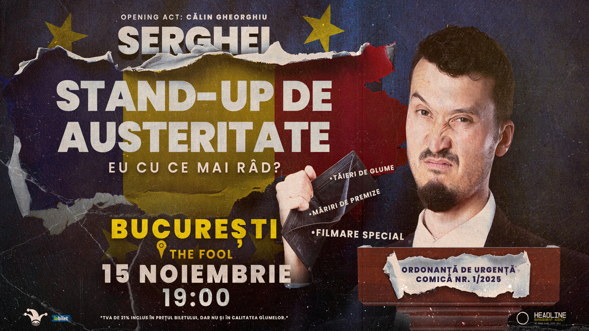 Bilete The Fool: Stand-up de austeritate cu Serghei - „Eu cu ce mai râd ...