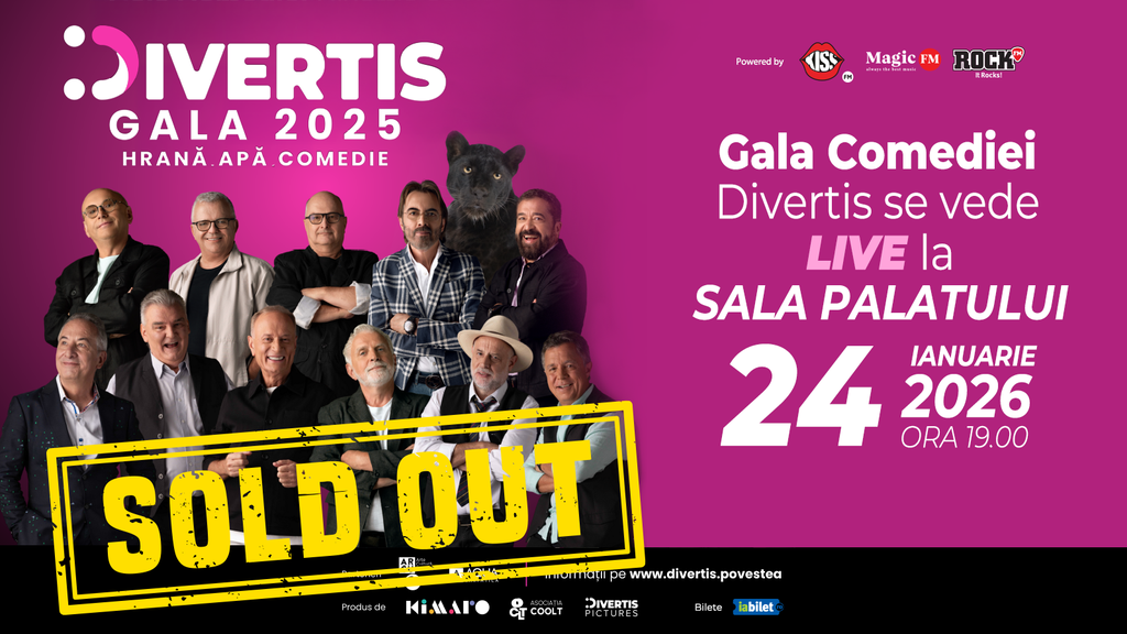 Bilete Divertis. Gala 2026 – Apă, Hrană, Comedie - Sala Palatului ...